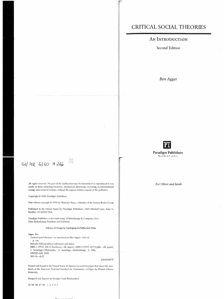 Ben Agger 1998 | PDF