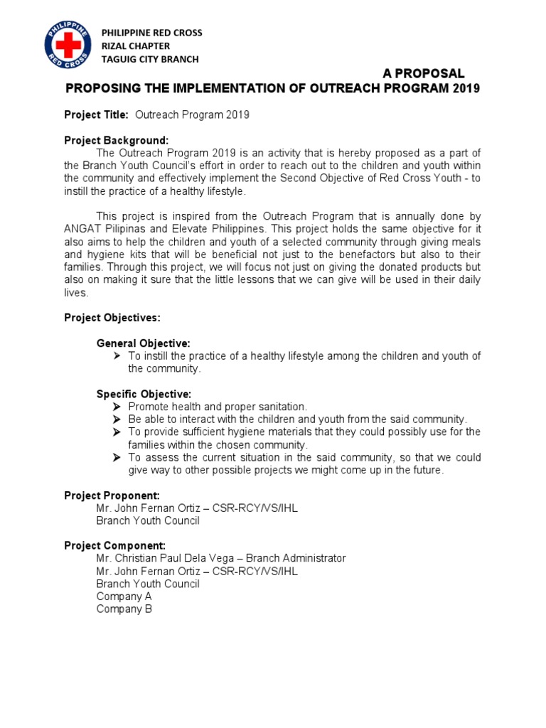 Proposal For Outreach Rough Draft | PDF | Health Sciences | Economies