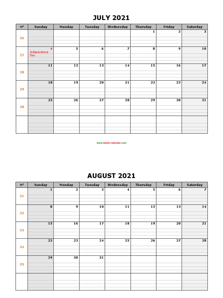 Printable Monthly 2021 Calendar Large Box Grid | PDF