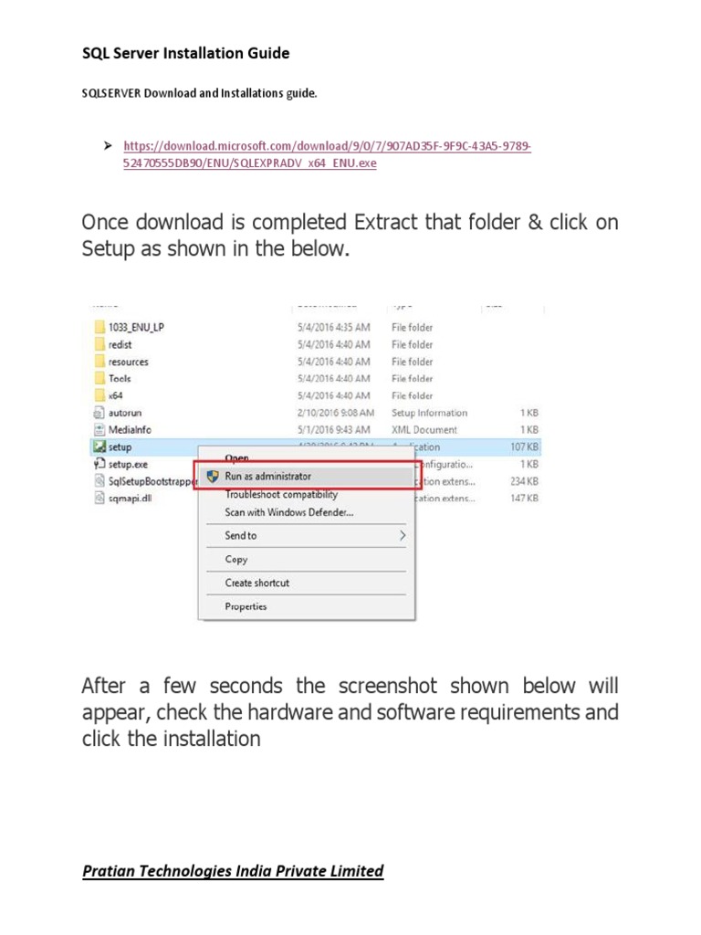 SQL Server Installation Steps Guide | PDF | Microsoft Sql Server ...