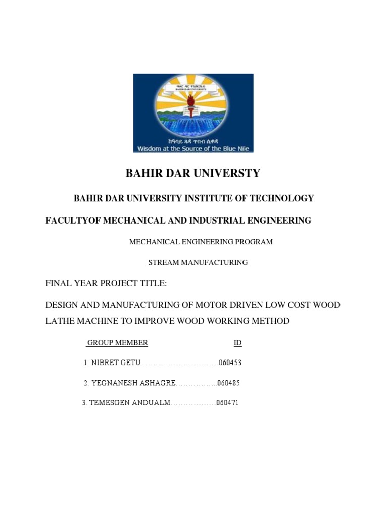 Bahir Dar Universty: Bahir Dar University Institute of Technology ...