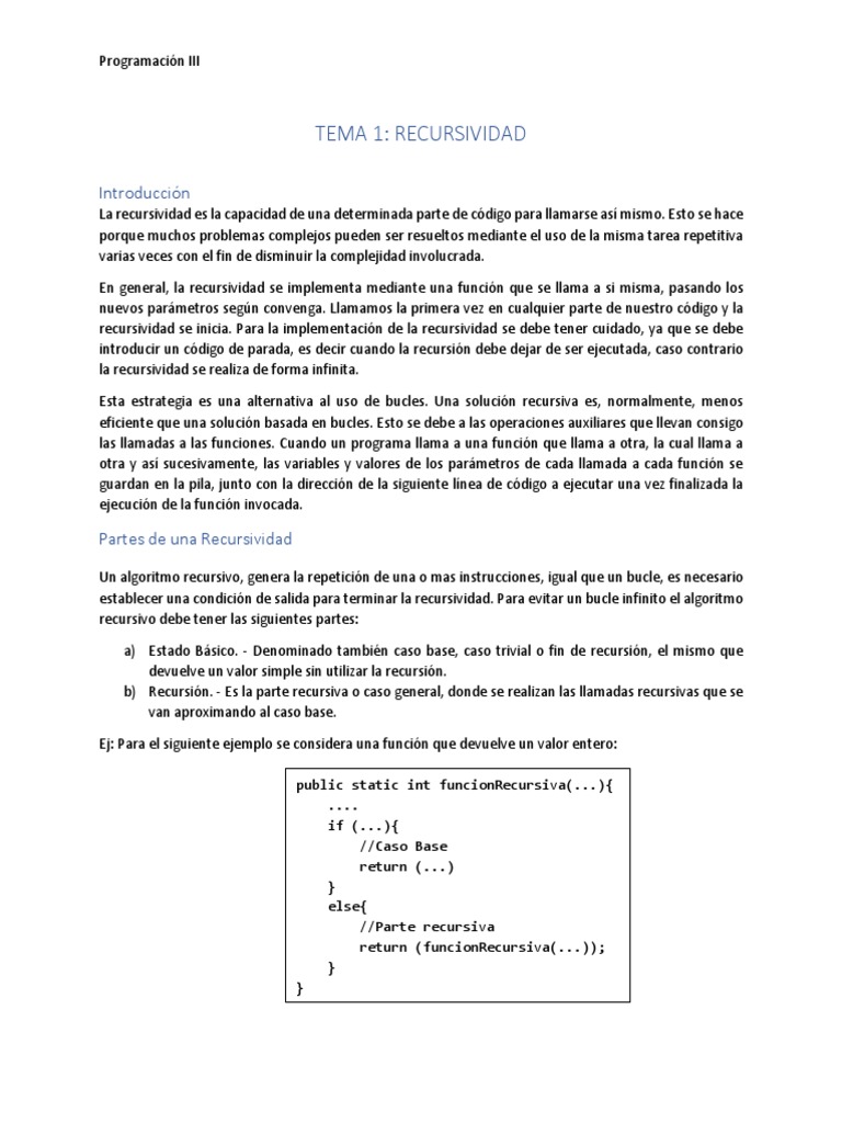 Recursividad | PDF | Recursividad | Lógica matemática
