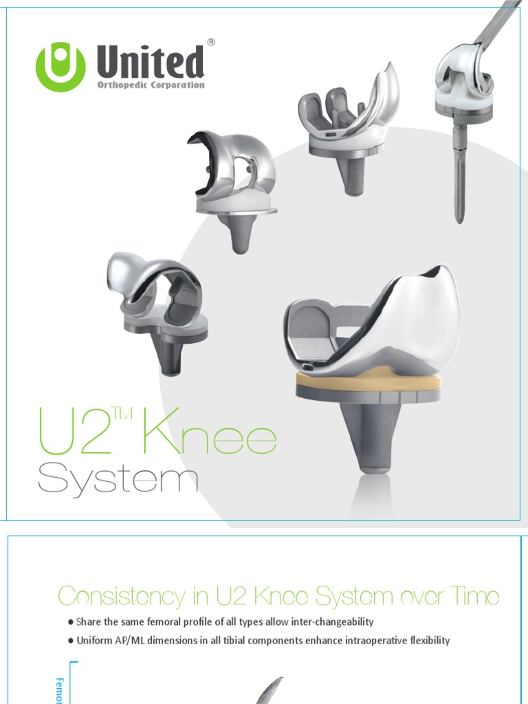 U2 Knee Family Brochure | PDF | Knee | Musculoskeletal System
