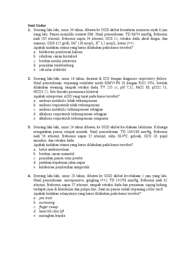 Soal TO1 Juli2021 Ners | PDF