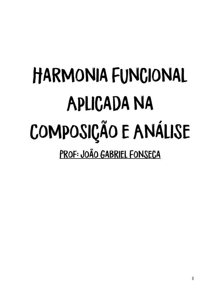 Método Harmonia Funcional | PDF | Acorde (música) | Harmonia