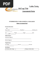 Nutritional Assessment Form for Patients | PDF | Foods | Malnutrition