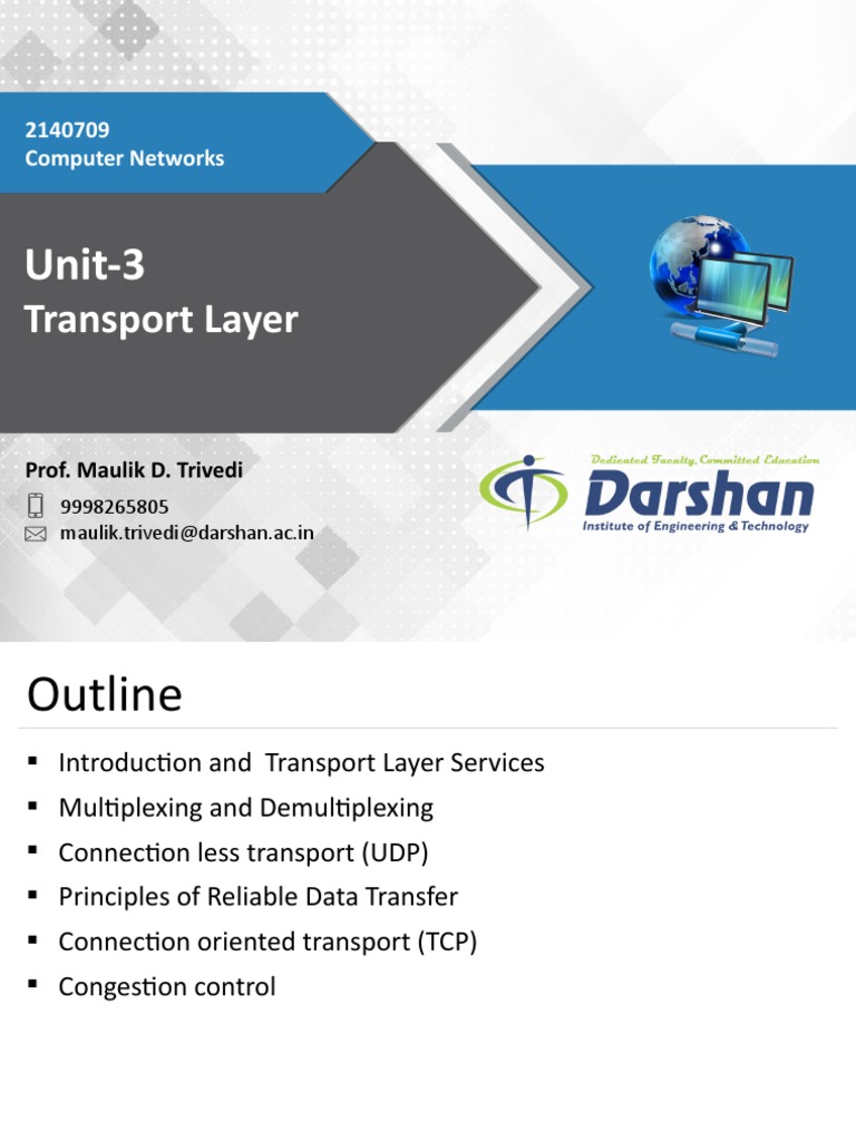Unit-3 - Transport Layer | PDF | Transmission Control Protocol | Port ...