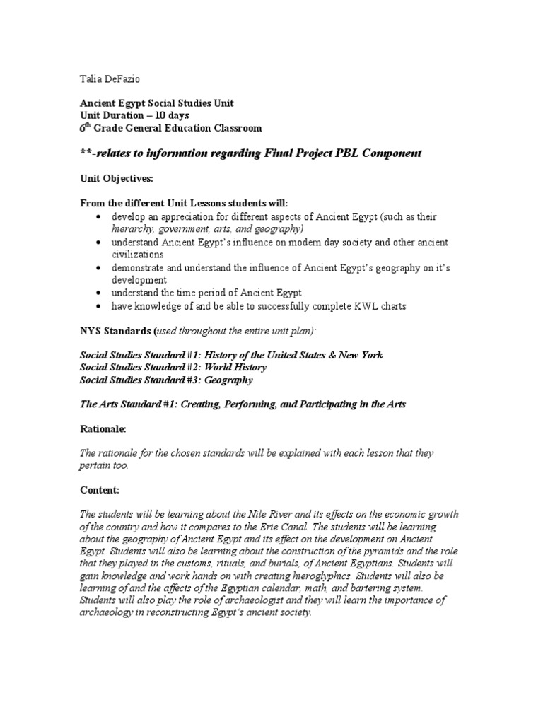 Relates To Information Regarding Final Project PBL Component | PDF ...