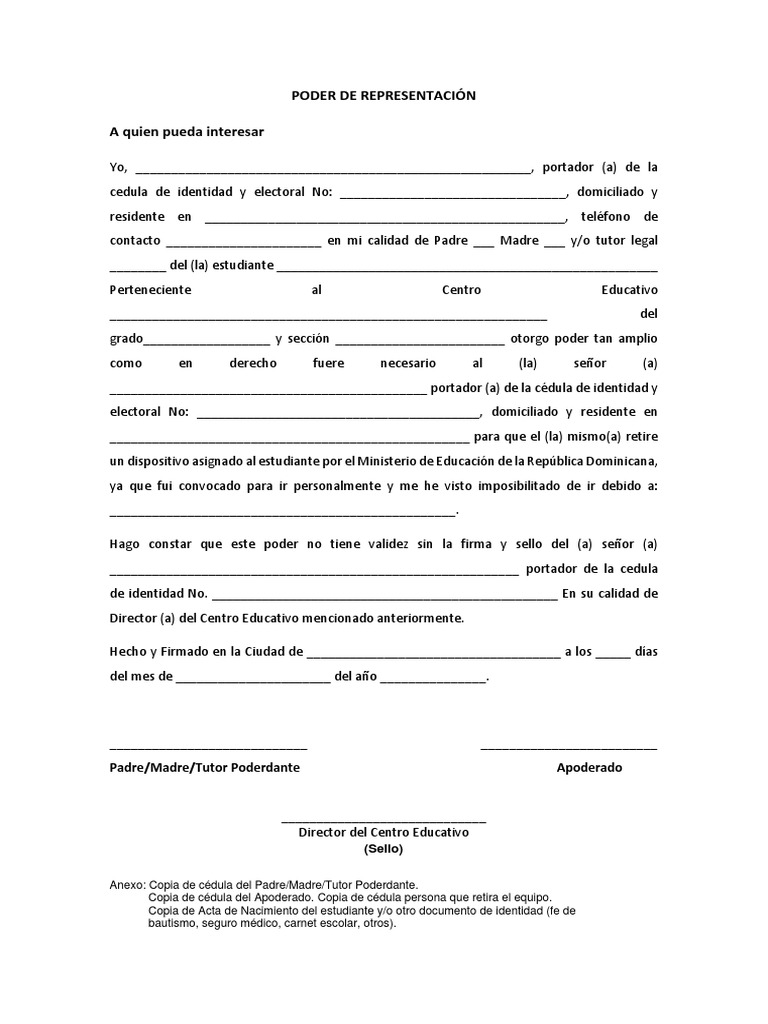 Poder de Representacion | PDF