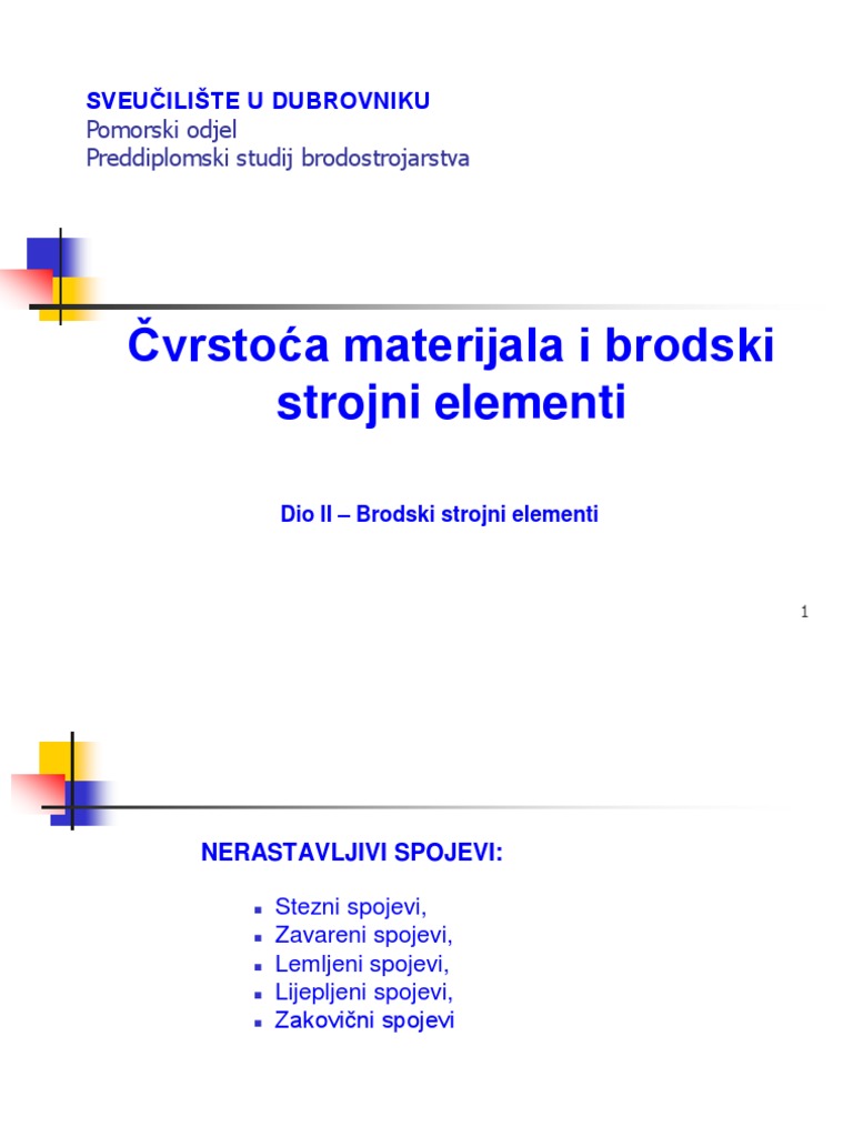 3 3 Elementi Stezni Spoj | PDF