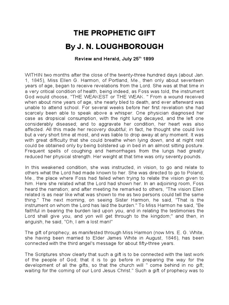 The Prophetic Gift | PDF | Prophecy | Religious Belief And Doctrine