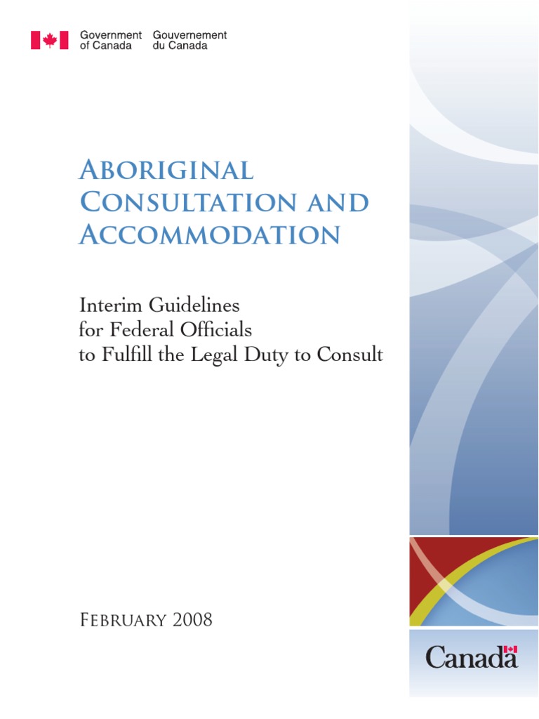 Duty To Consult-INAC Handbook | PDF | First Nations | Treaty
