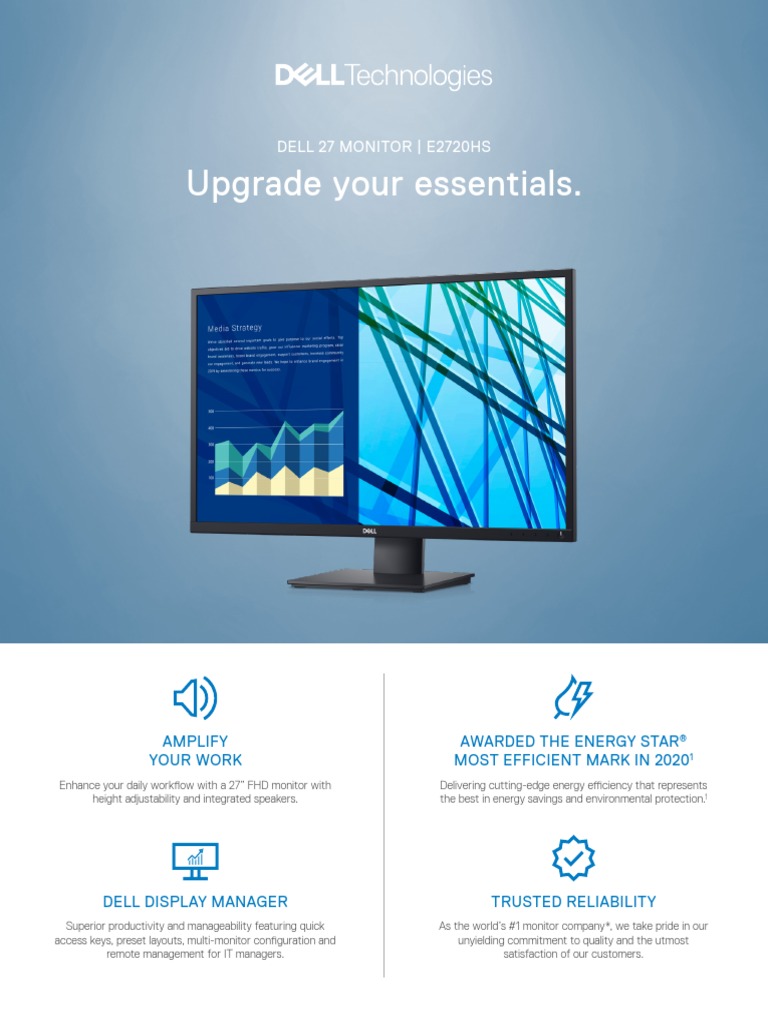 Upgrade Your Essentials.: Dell 27 Monitor - E2720Hs | PDF | Computer ...