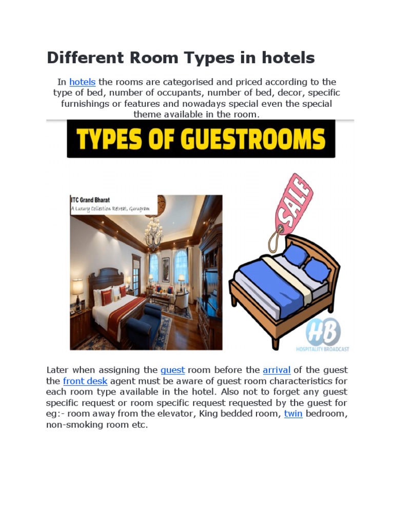 Different Room Types in Hotels | PDF | Room | Bedroom
