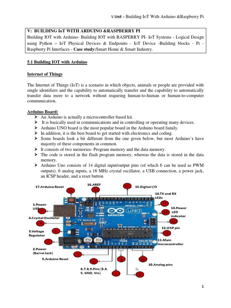 V: Building Iot With Arduino &raspberry Pi: Vunit | PDF | Arduino ...