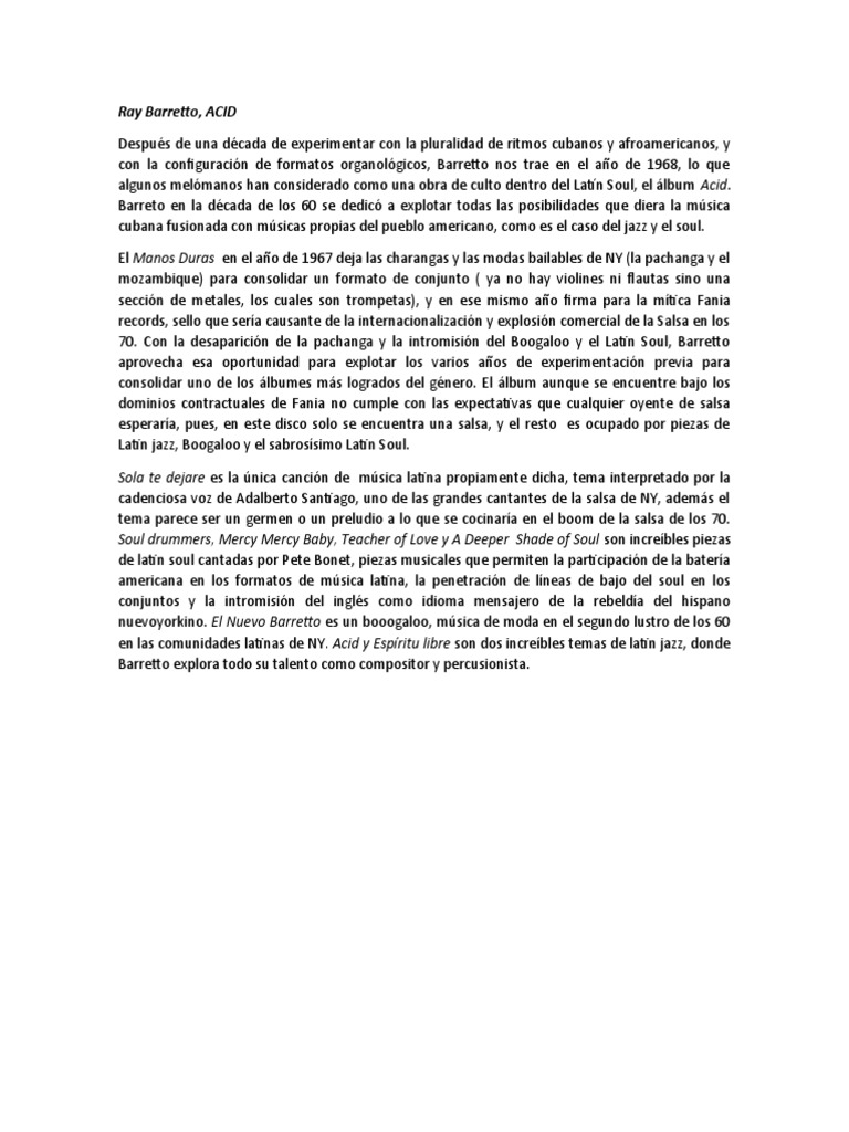 Ray Barretto | PDF