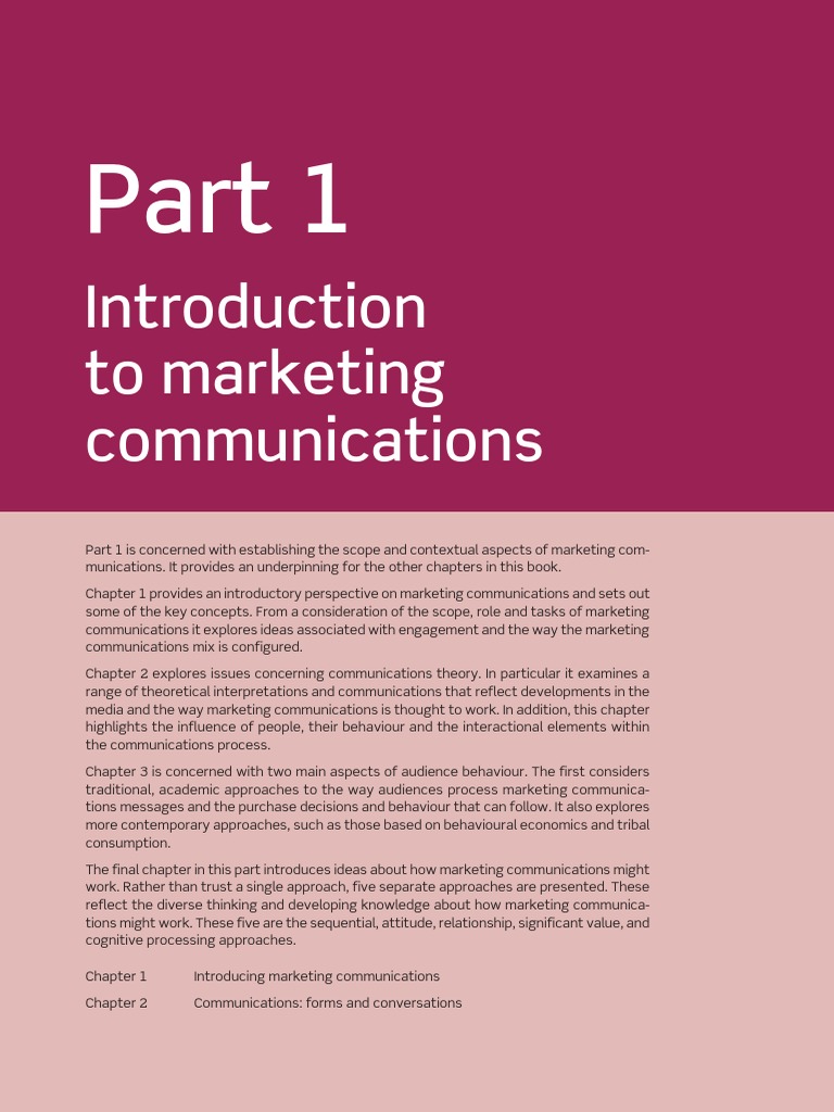 Introduction To Marketing Communications | PDF | Marketing ...