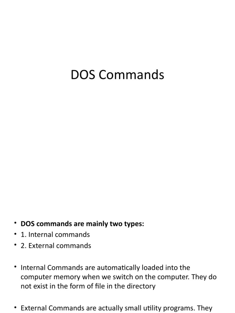 DOS Commands by Ajaaj | Download Free PDF | Computer File | Operating System Families