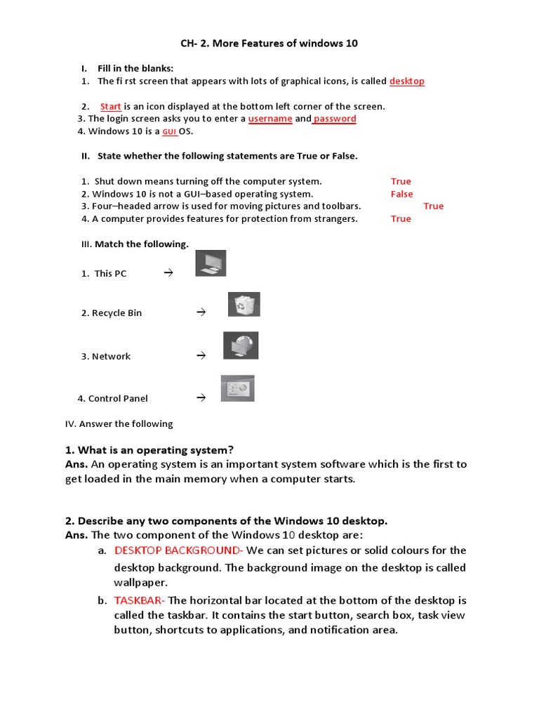 CH 2 Windows 10 | PDF | Games & Activities | Computers