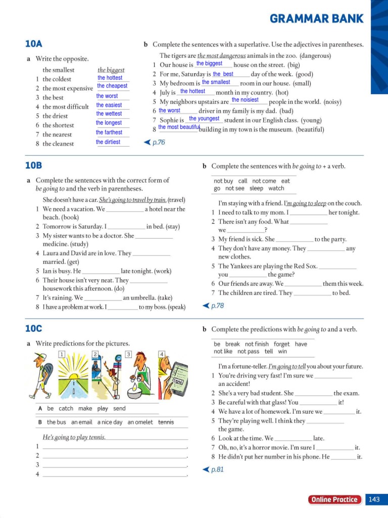 Grammar Bank 10A | PDF
