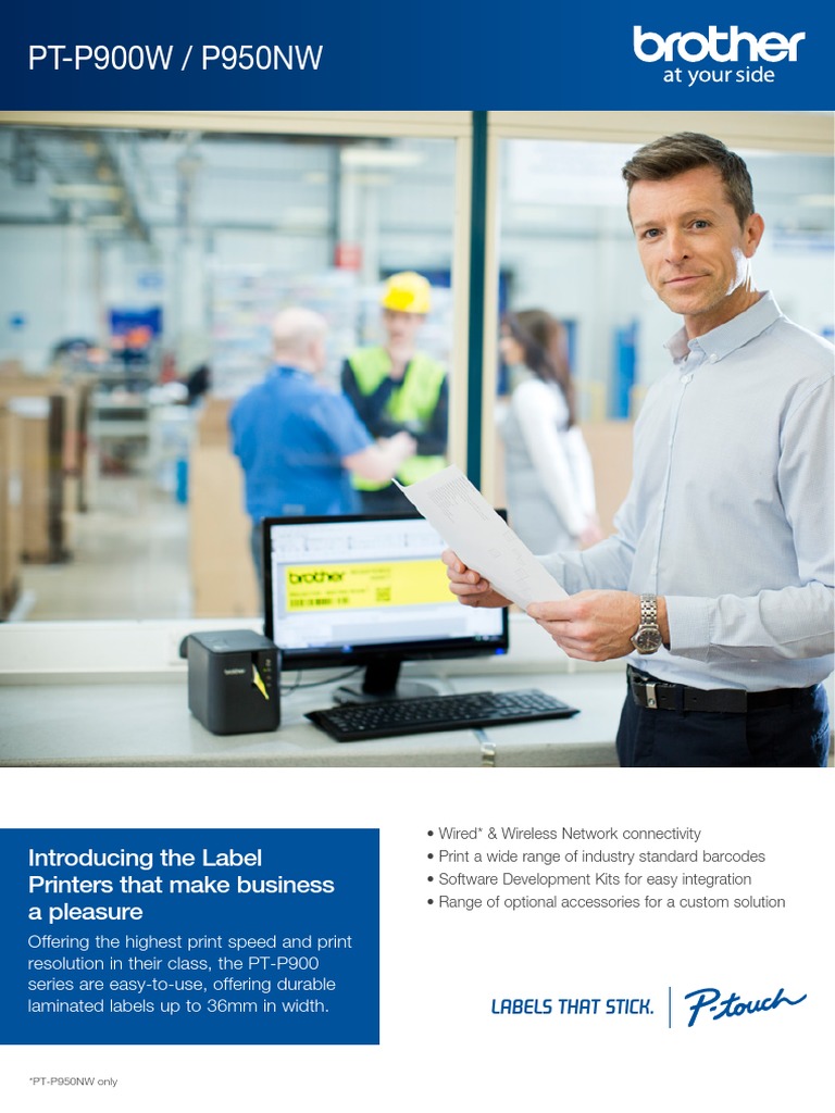 PT-P900W / P950NW: Introducing The Label Printers That Make Business A Pleasure | PDF | Personal ...
