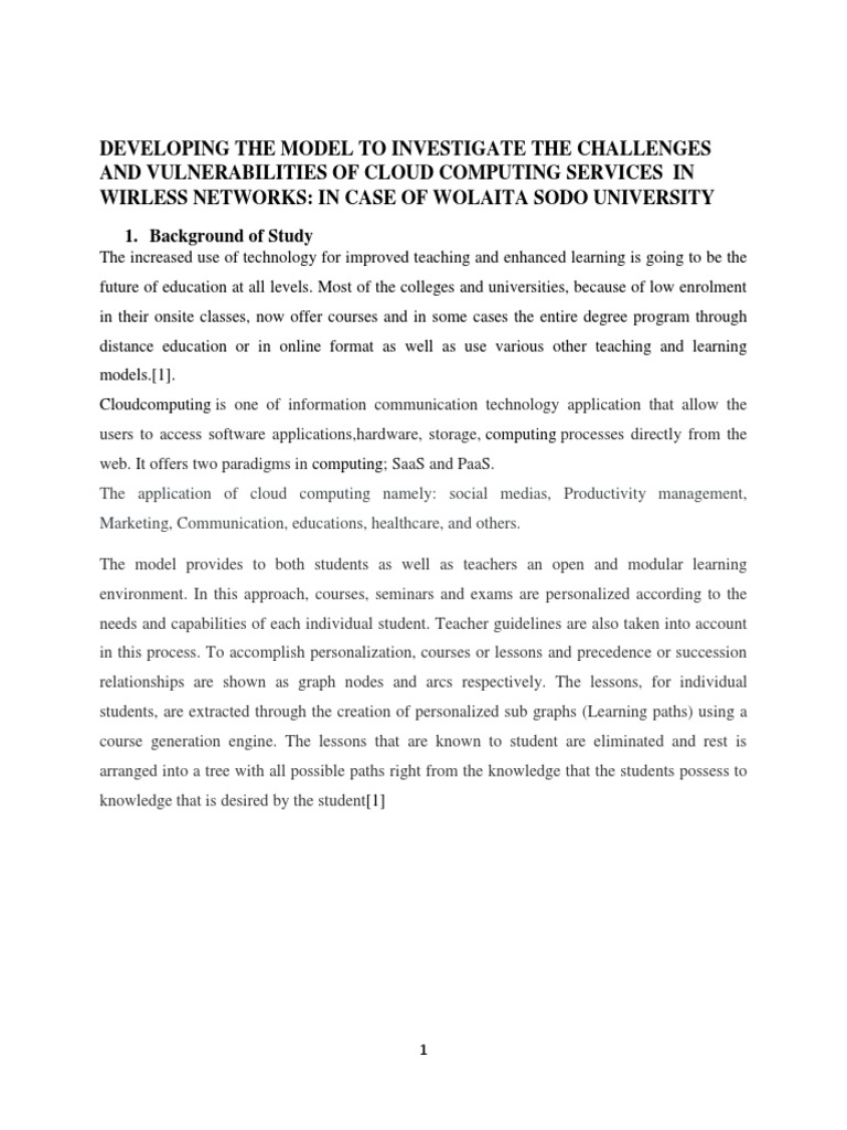 Developing The Model To Investigate The Challenges and Vulnerabilities of Cloud Computing ...