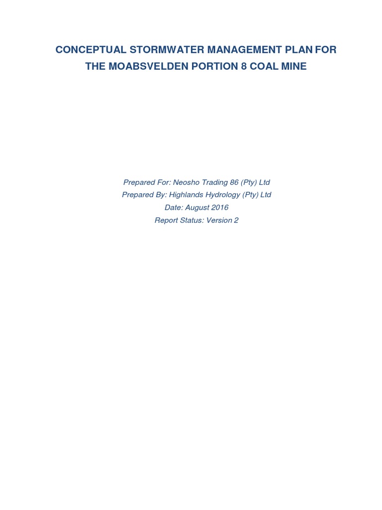 Stormwater Management Plan Example | PDF | Precipitation | Drainage Basin