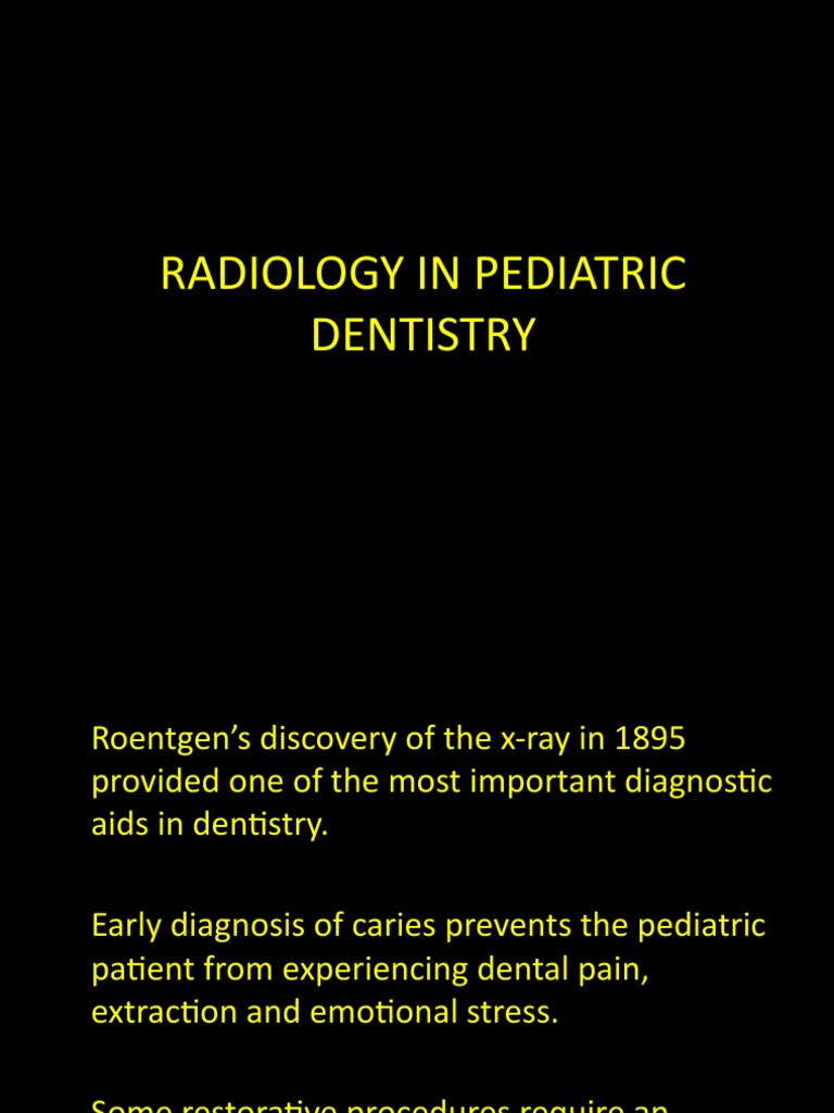Radiology in Pediatric Dentistry 2 | PDF | Dentistry | Tooth