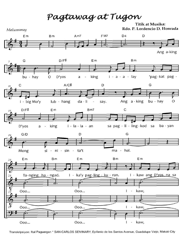 Pagtawag at Tugon SATB | PDF