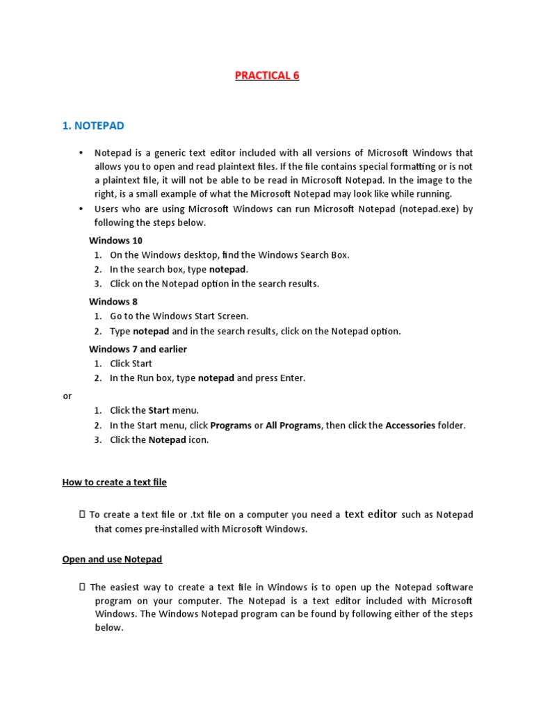Practical 6 IC ... | PDF | Computer File | Text File