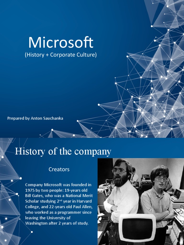 Microsoft: (History + Corporate Culture) | PDF | Art | Technology ...