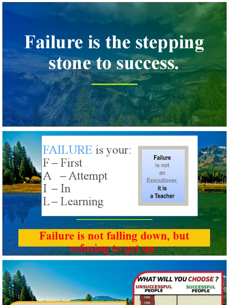 Failure Is The Stepping Stone To Success | PDF | Self-Improvement