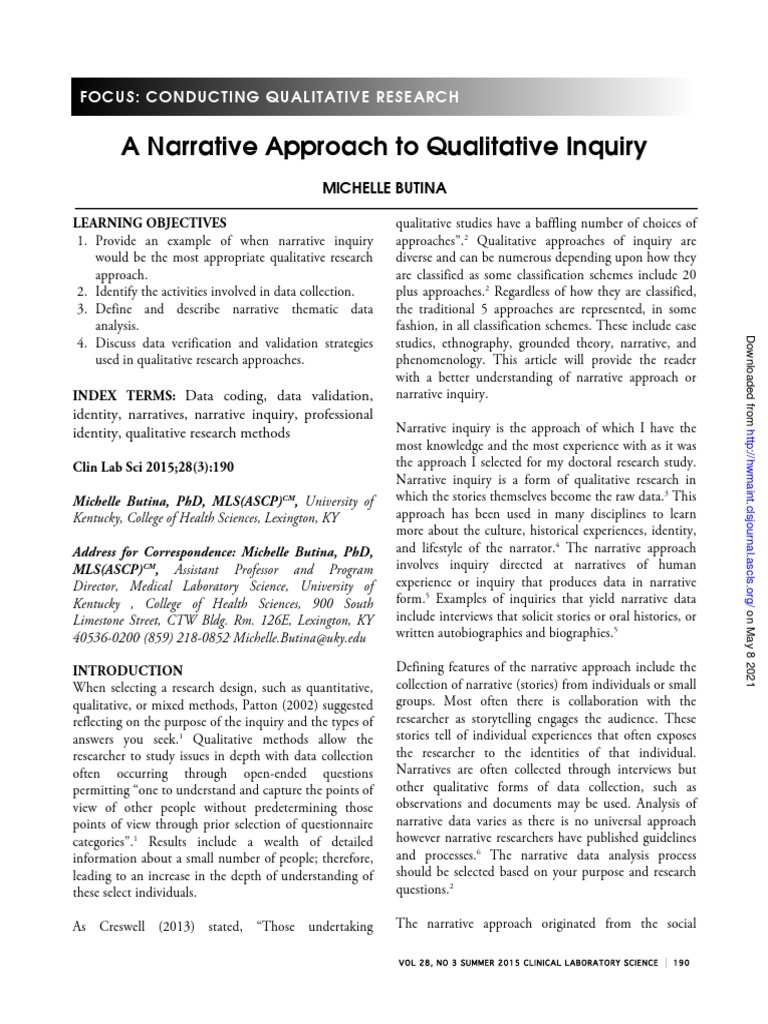 190.full - Narrative Research | PDF | Qualitative Research | Narrative