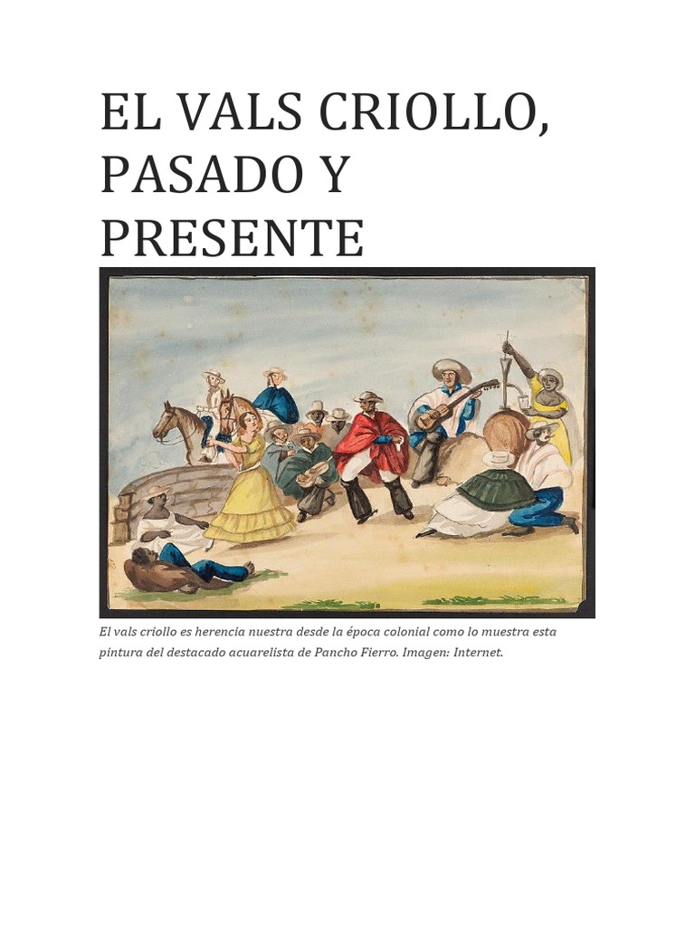 Evolución del Vals Criollo Peruano | PDF | Valses