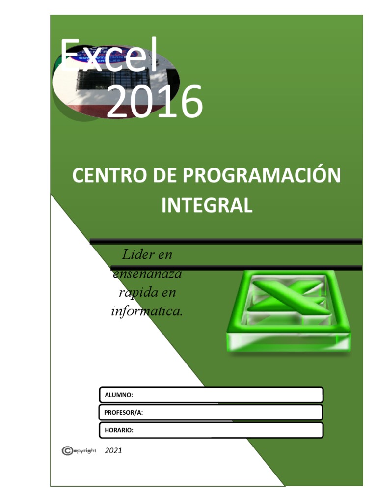 Manual de Excel 2016 | PDF | Microsoft Excel | Macro (informática)