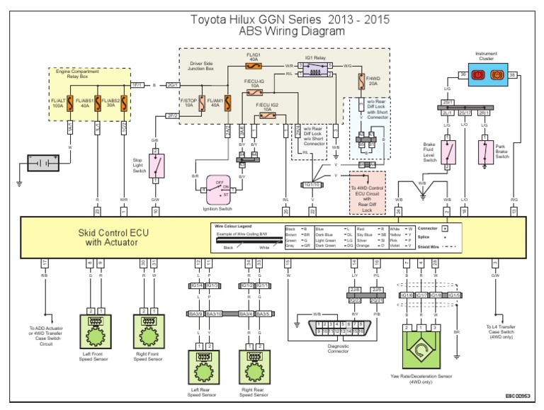 Toyota Hilux ABS Wiring Diagram 2013-2015 | PDF | Anti Lock Braking ...