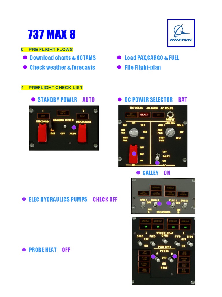 B737 Max Checklist | PDF | Transponder (Aeronautics) | Aircraft