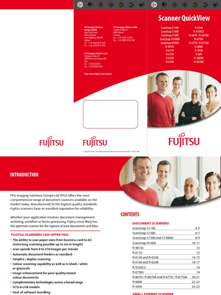 Fujitsu Brochure | PDF | Image Scanner | Printer (Computing)