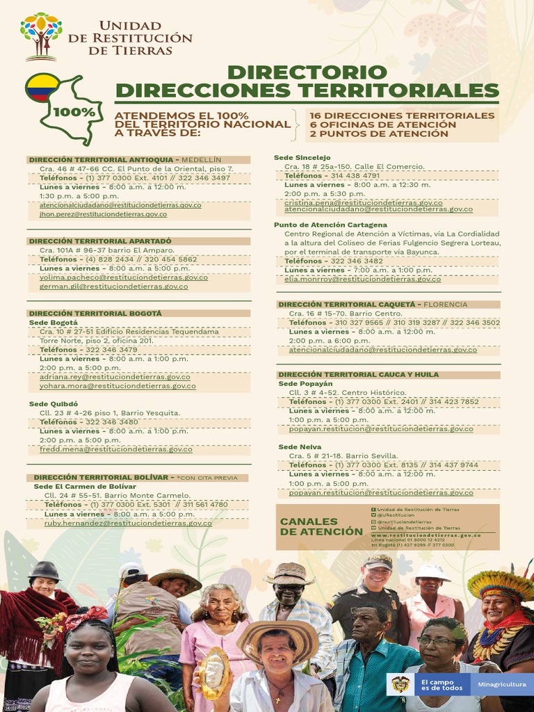 Directorio de Direcciones URT en Colombia | PDF