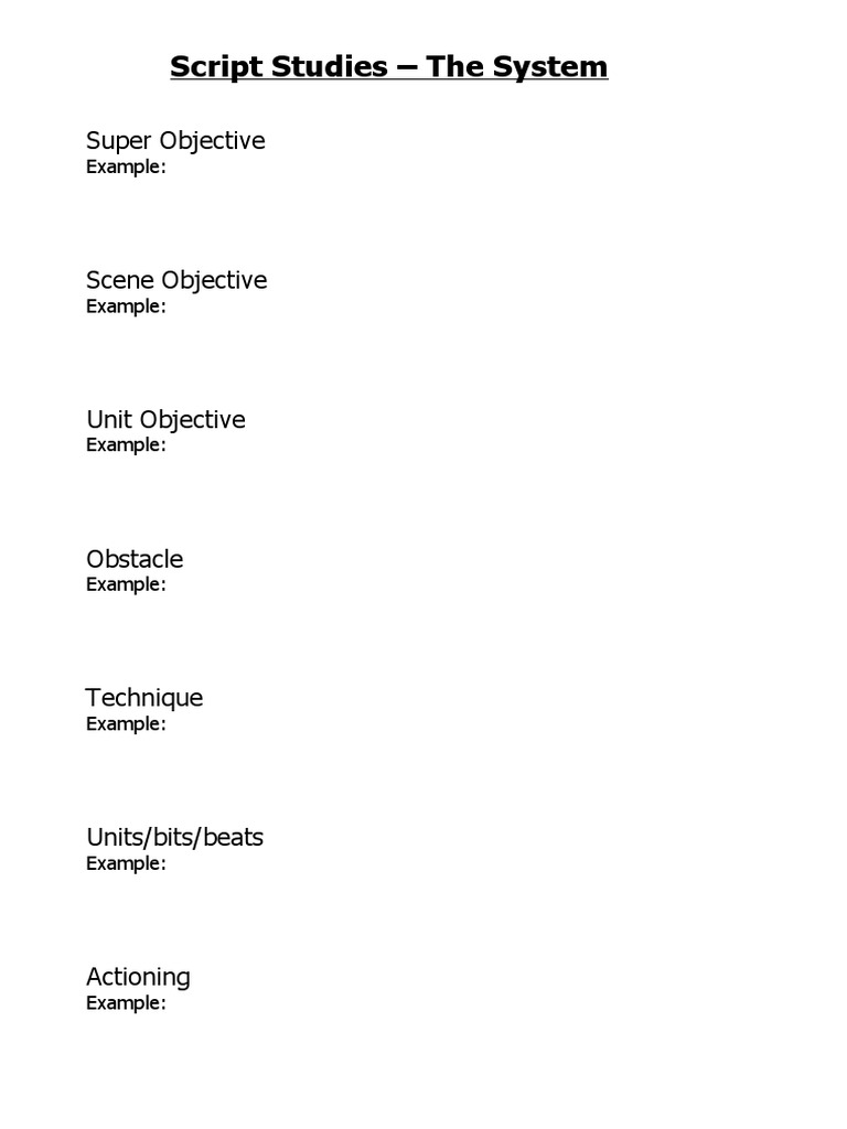 Script Studies: Objectives and Techniques | PDF