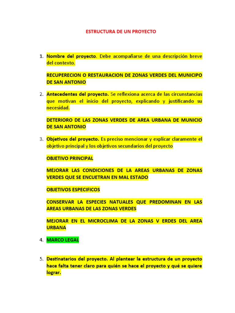 Estructura de Un Proyecto-1 | Descargar gratis PDF | Deforestación
