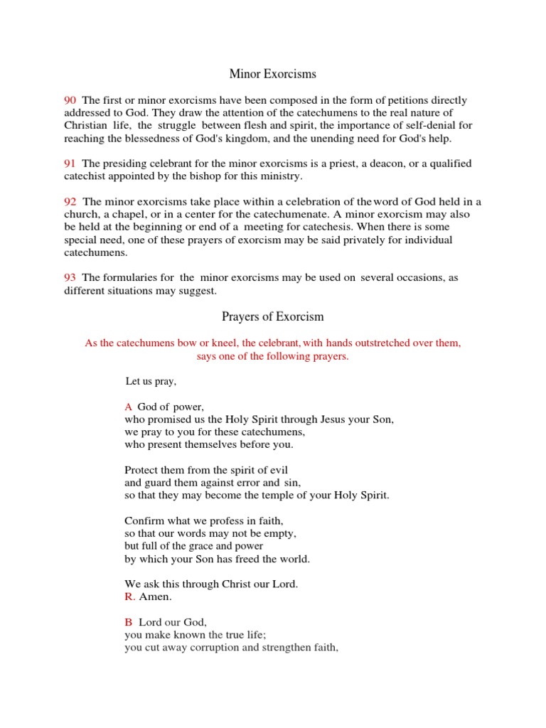 Minor Exorcisms: Lord God, You Make Known True Life | PDF | Jesus ...