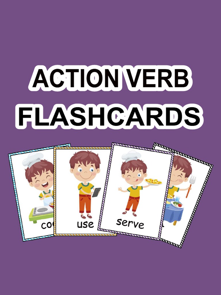Action Verb Flashcards for Learning | PDF