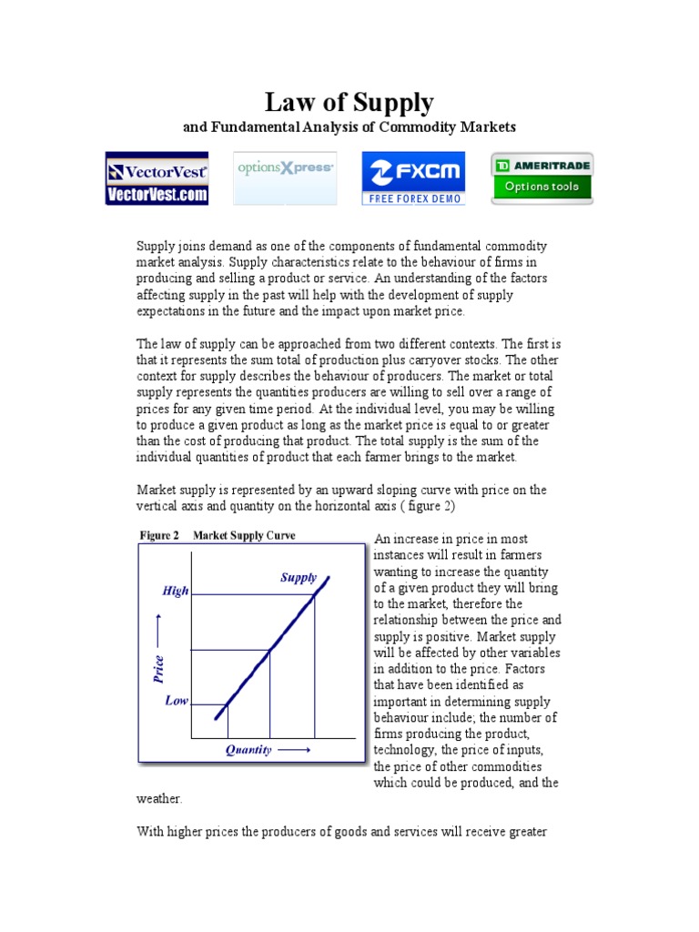 Law of Supply | PDF | Supply (Economics) | Demand