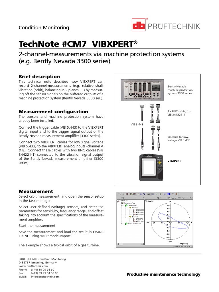 Technote #Cm7 Vibxpert: 2-Channel-Measurements Via Machine Protection ...