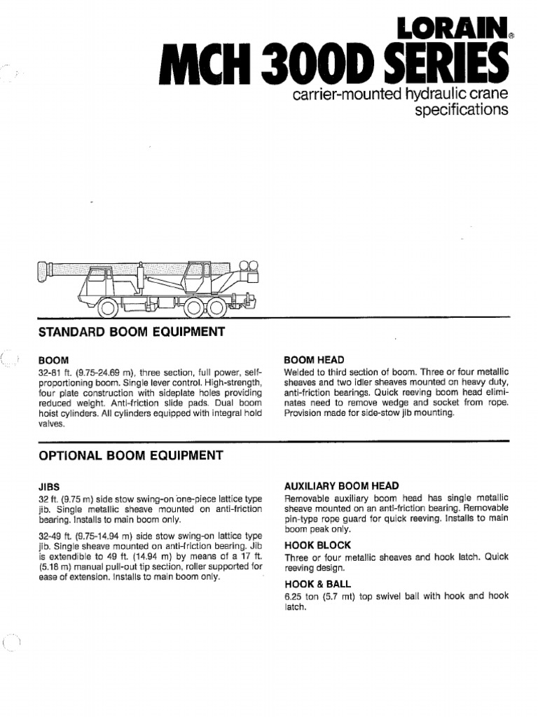 Manual Lorain MCH 350 D | PDF