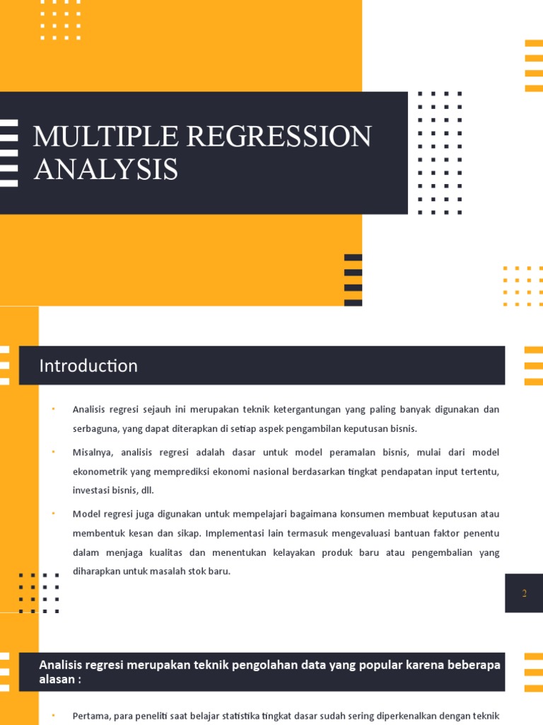 Multiple Regression Analysis | PDF