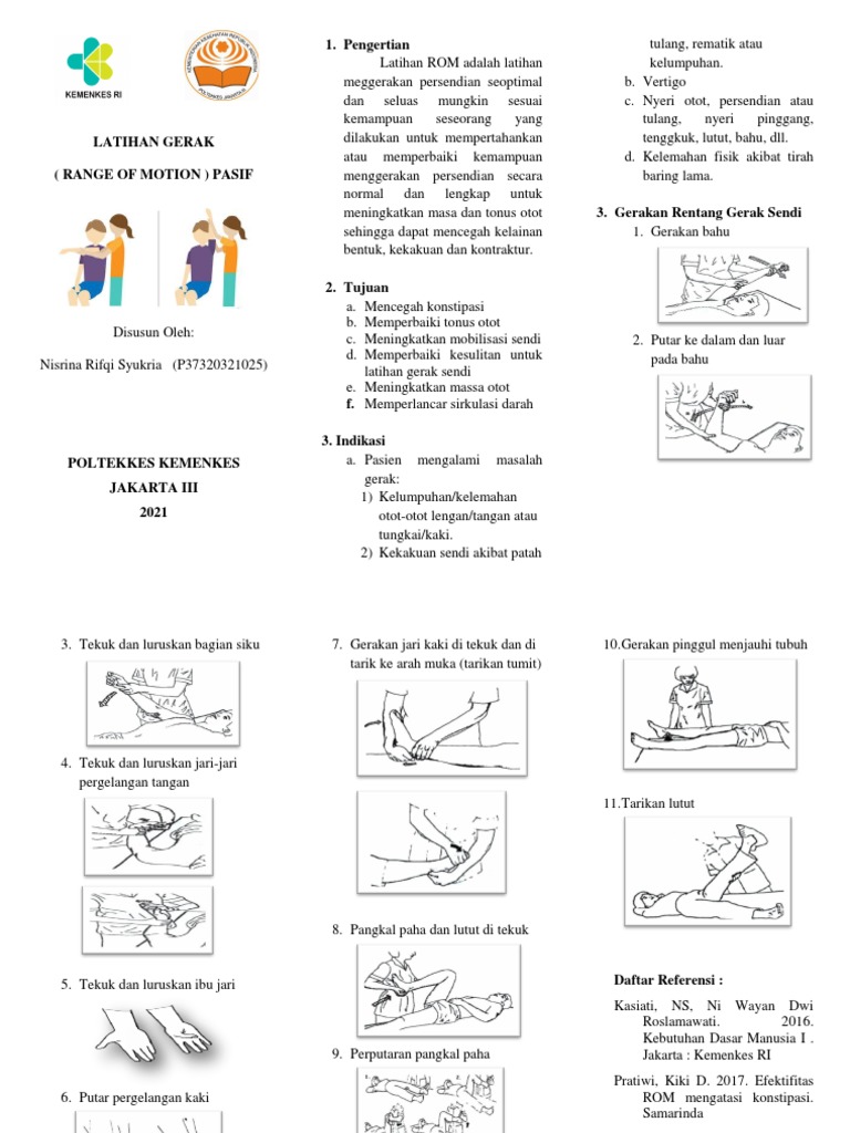 Latihan ROM Pasif untuk Mobilisasi Sendi | PDF