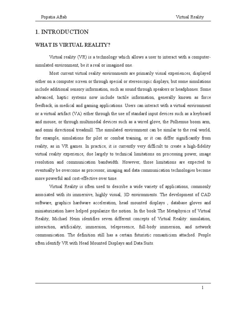 What Is Virtual Reality? | PDF | Virtual Reality | Matlab