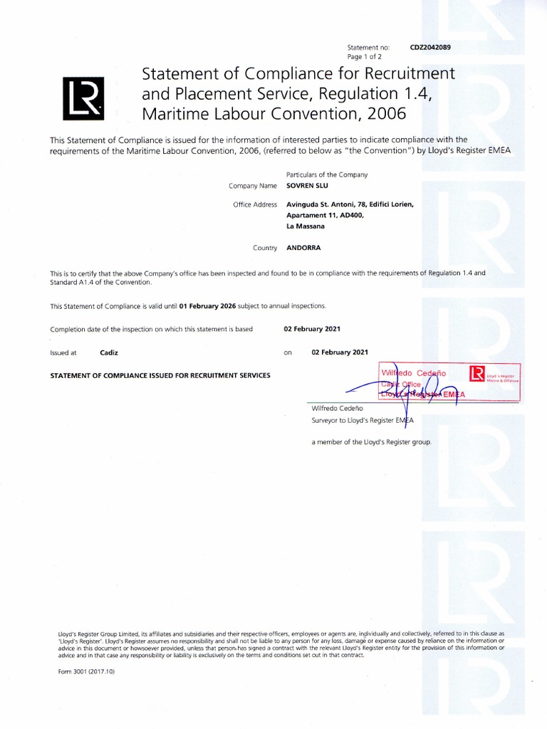 2021 02 02 MLC Certificate 84824efd95 | PDF